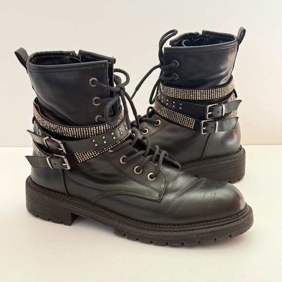 Rock & Candy | Shoes | Rock Candy Hensley Black Studded Leather Ankle ...